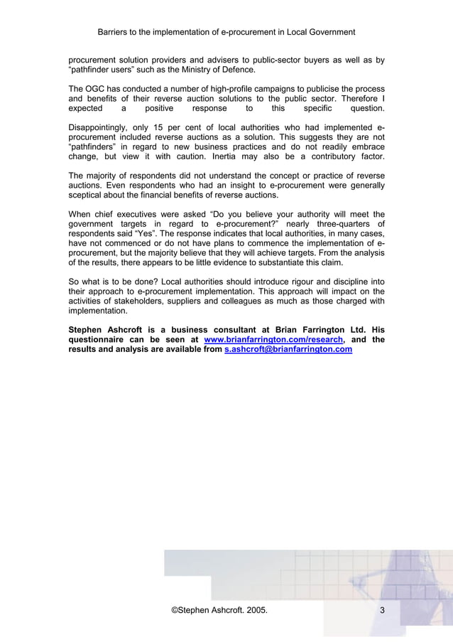 E Procurement Stephen Ashcroft | PDF