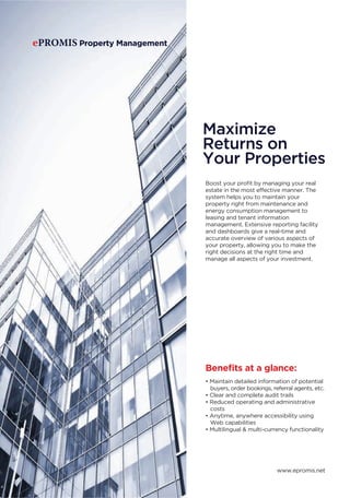 ePROMIS Official Brochure | PDF