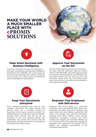 ePROMIS Official Brochure | PDF