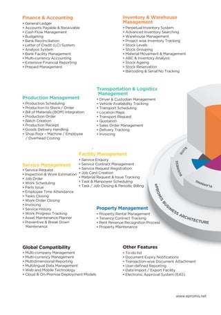 ePROMIS Official Brochure | PDF