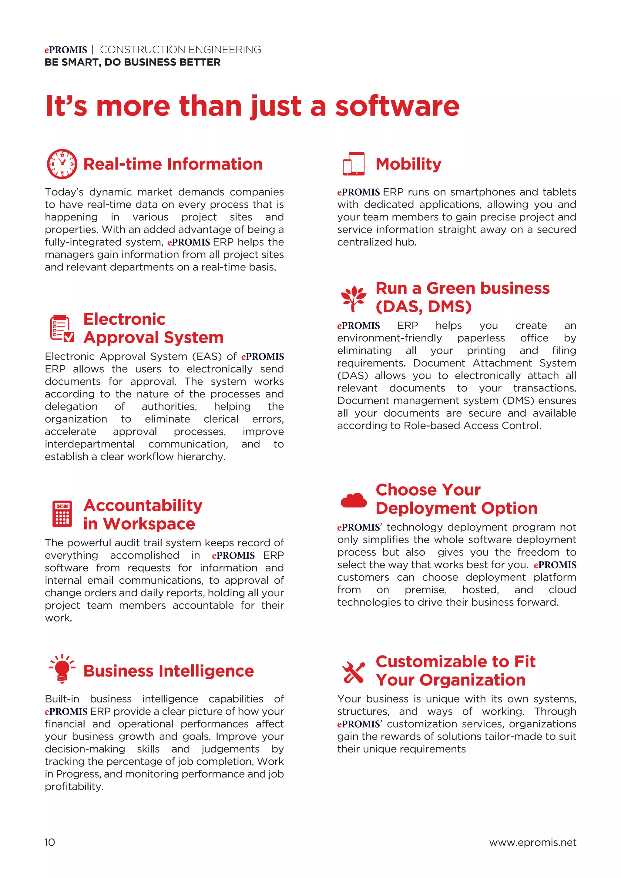 ePROMIS Construction Engineering Brochure | PDF