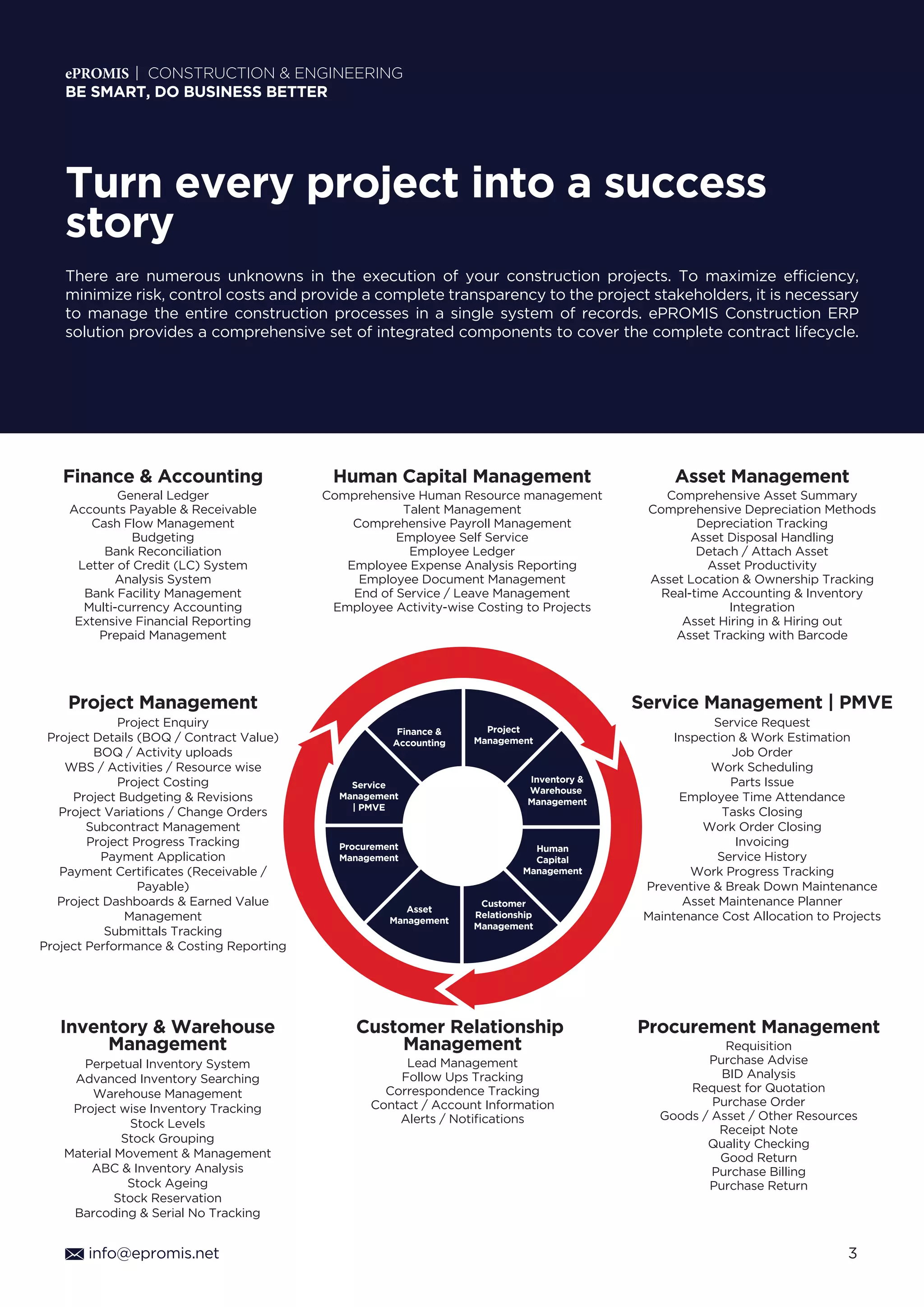 ePROMIS Construction Engineering Brochure | PDF