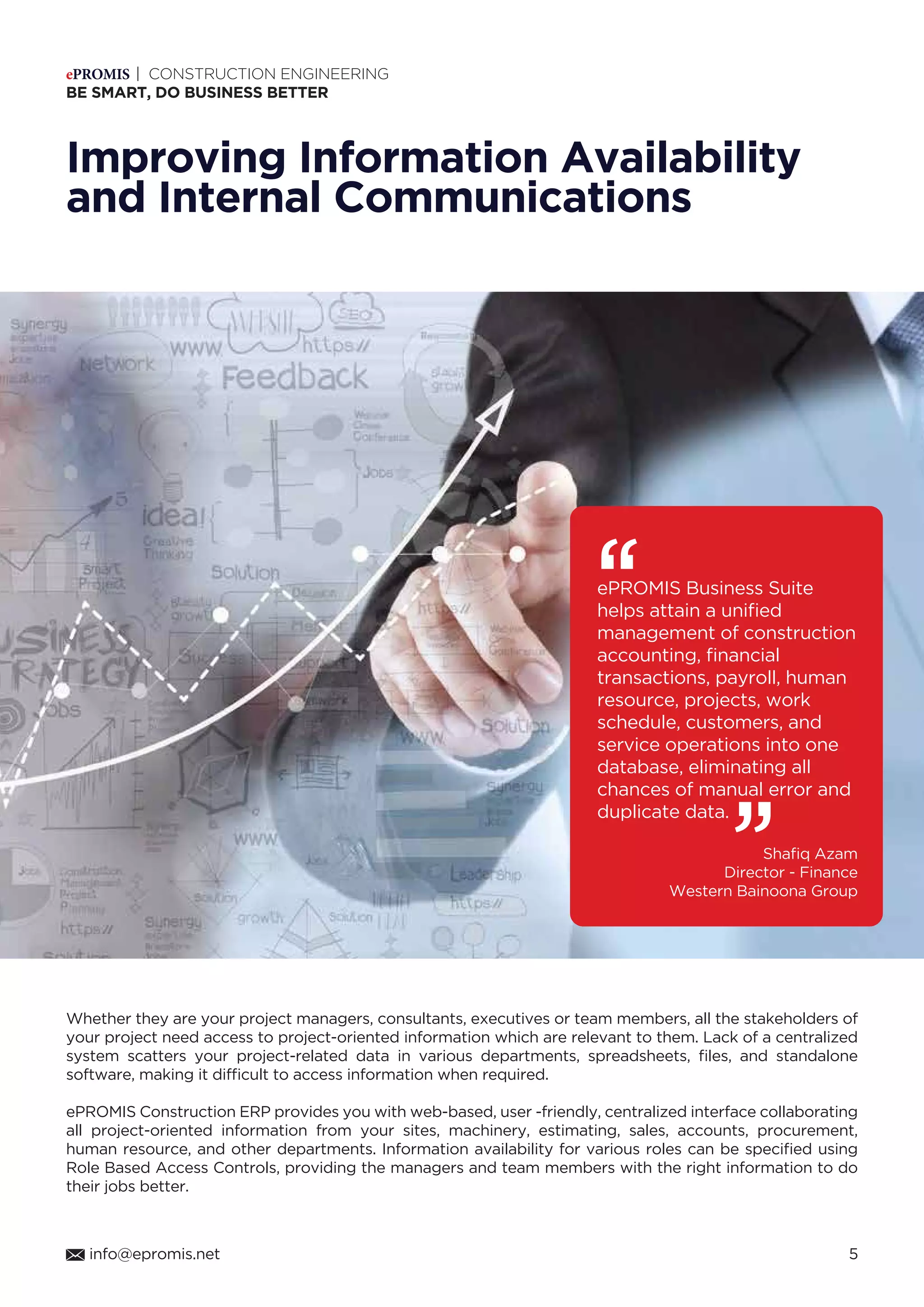 ePROMIS Construction Engineering Brochure | PDF