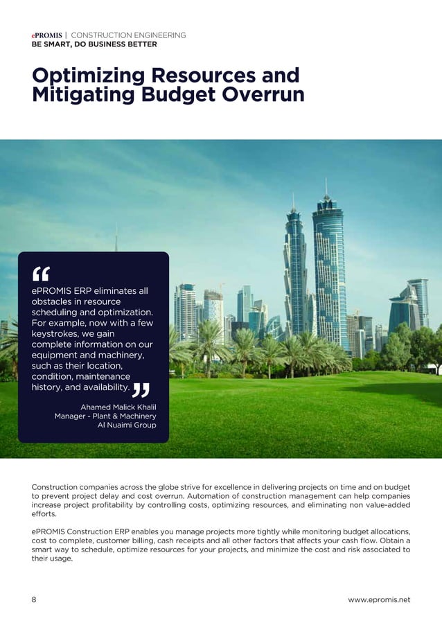 ePROMIS Construction Engineering Brochure | PDF