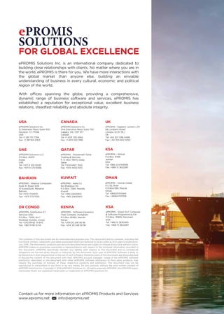 ePROMIS Trading and Distribution Brochure | PDF