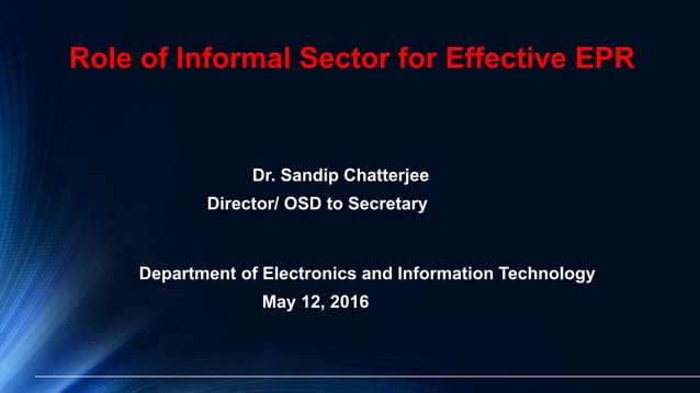 EPR Role of Informal Sector | PPT