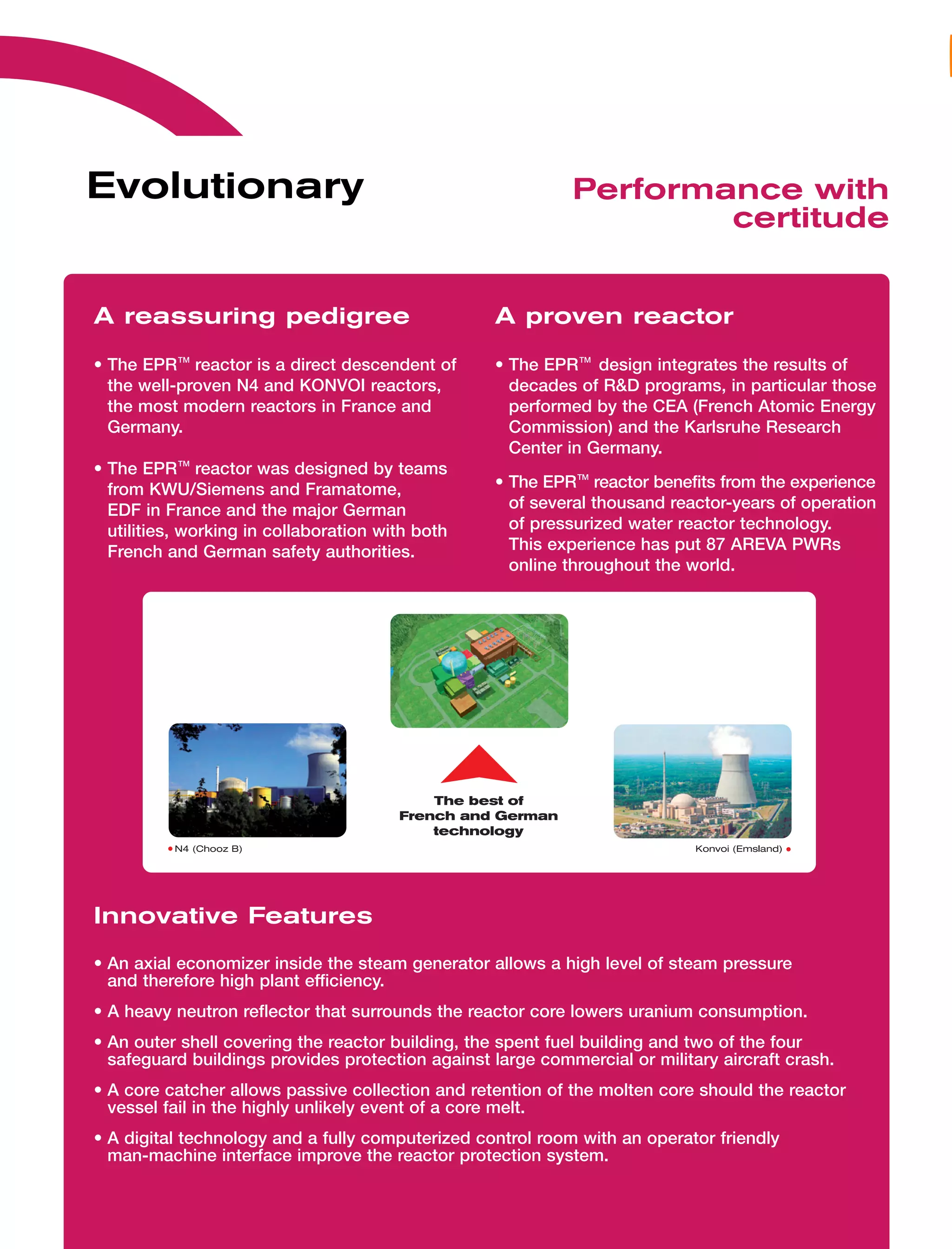 EPR™, the 1600+ MWe Reactor - 2009 Issue | PDF