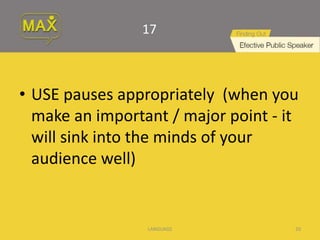 Effective Public Speaking | PPTX