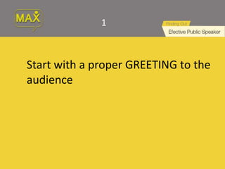 Effective Public Speaking | PPTX