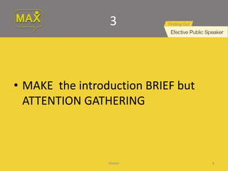 Effective Public Speaking | PPTX