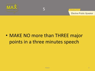 Effective Public Speaking | PPTX