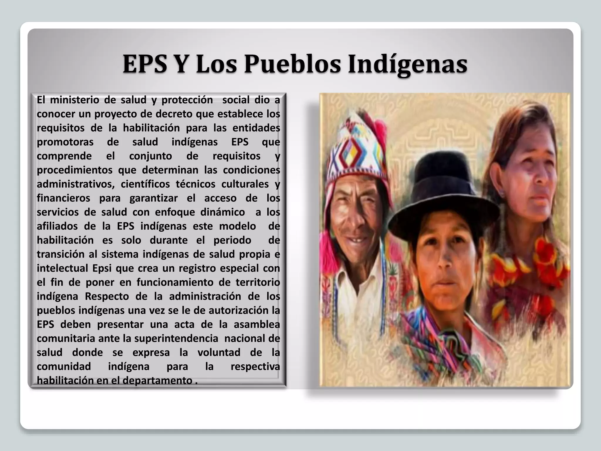 Eps y los Pueblos Indigenas | PPTX