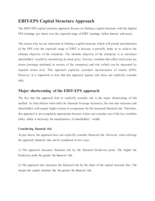 Eps ebit approach note | DOCX