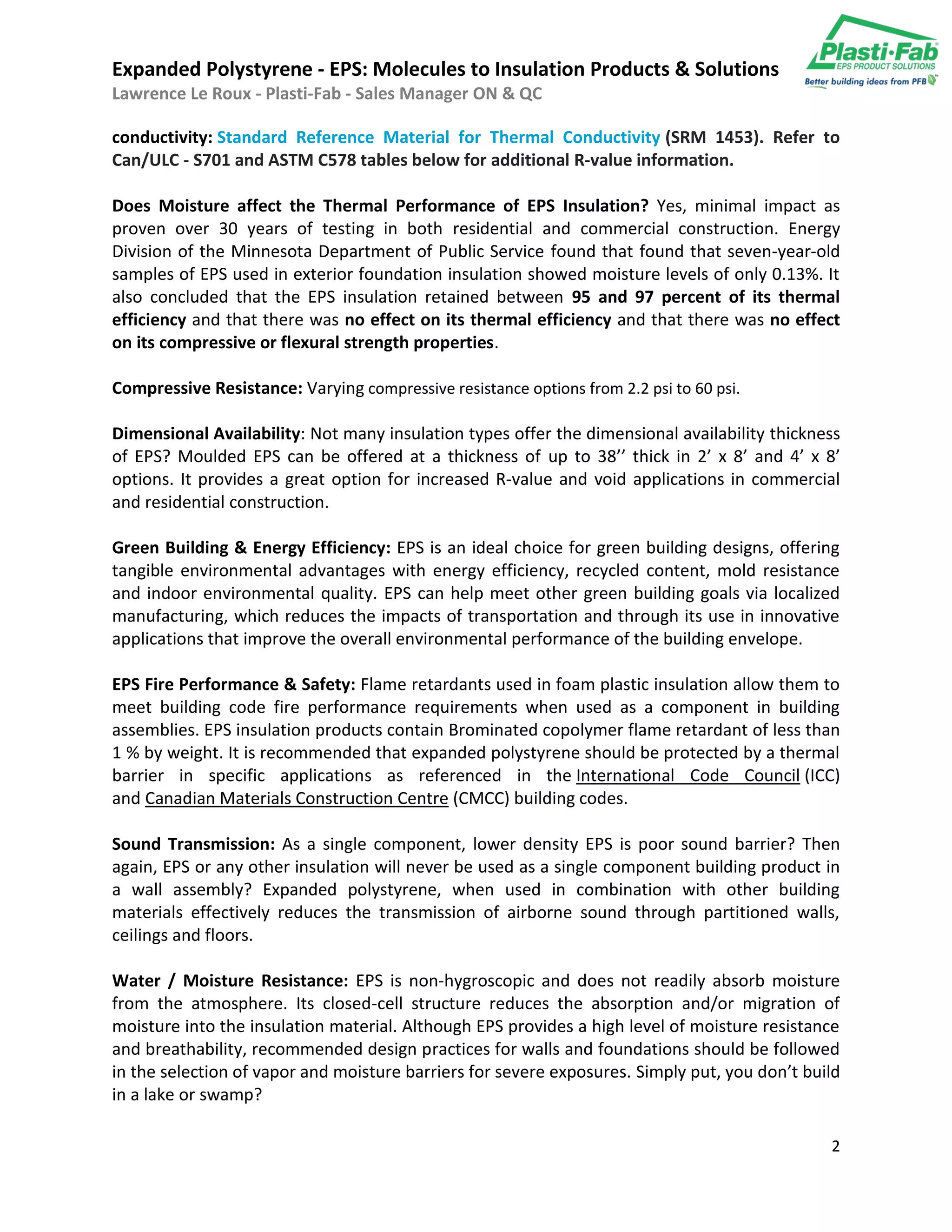 Expanded Polystyrene-EPS-Molecules to Insulation Products & Solutions | PDF