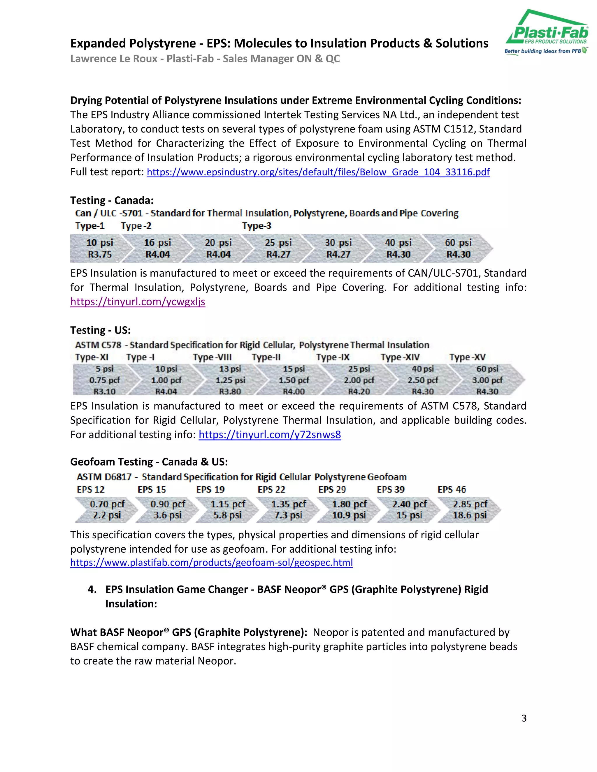 Expanded Polystyrene-EPS-Molecules to Insulation Products & Solutions | PDF