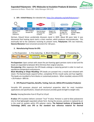 Expanded Polystyrene-EPS-Molecules to Insulation Products & Solutions | PDF