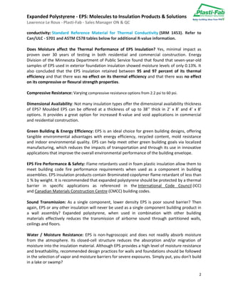 Expanded Polystyrene-EPS-Molecules to Insulation Products & Solutions | PDF
