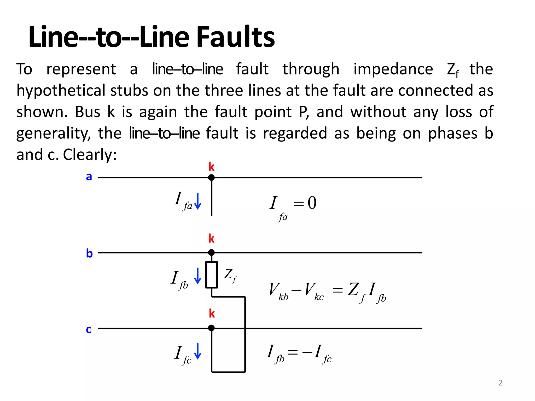 Line to Line & Double Line to Ground Fault On Power System | PPTX