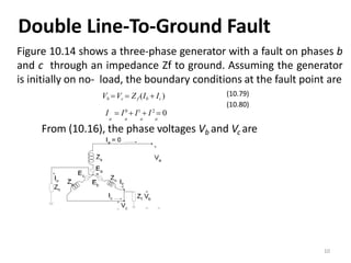 Line to Line & Double Line to Ground Fault On Power System | PPTX