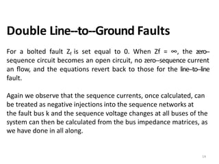 Line to Line & Double Line to Ground Fault On Power System | PPTX
