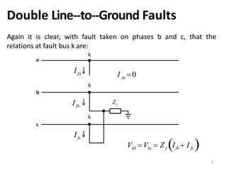 Line to Line & Double Line to Ground Fault On Power System | PPTX