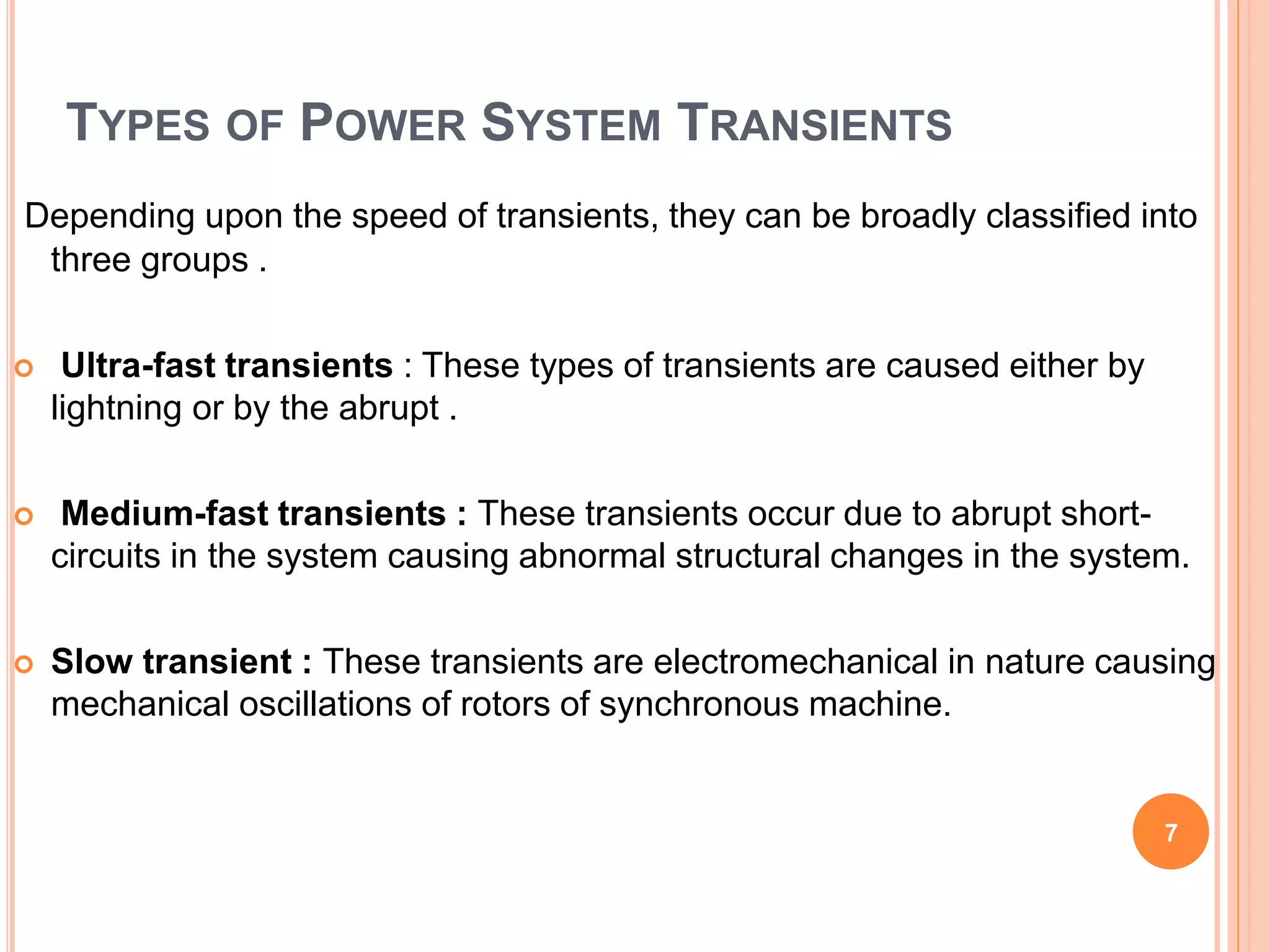 Transient in Power system | PPTX