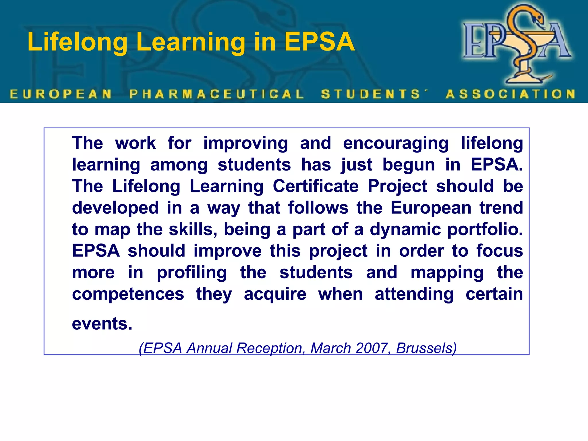EPSA Vision Of Pharmacy | PPT
