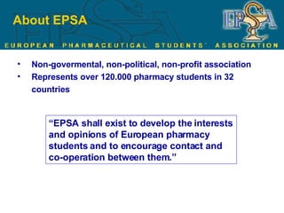 EPSA Vision Of Pharmacy | PPT