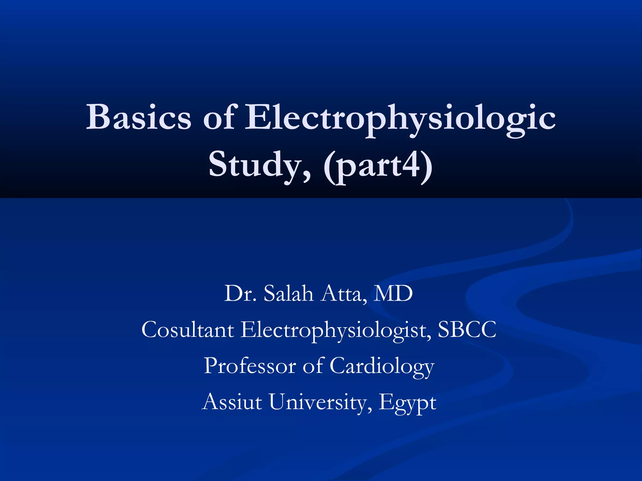 ELectrophysiology basics part4 | PPT