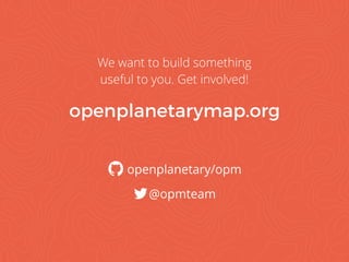 OpenPlanetaryMap talk at EPSC 2017 | PPT