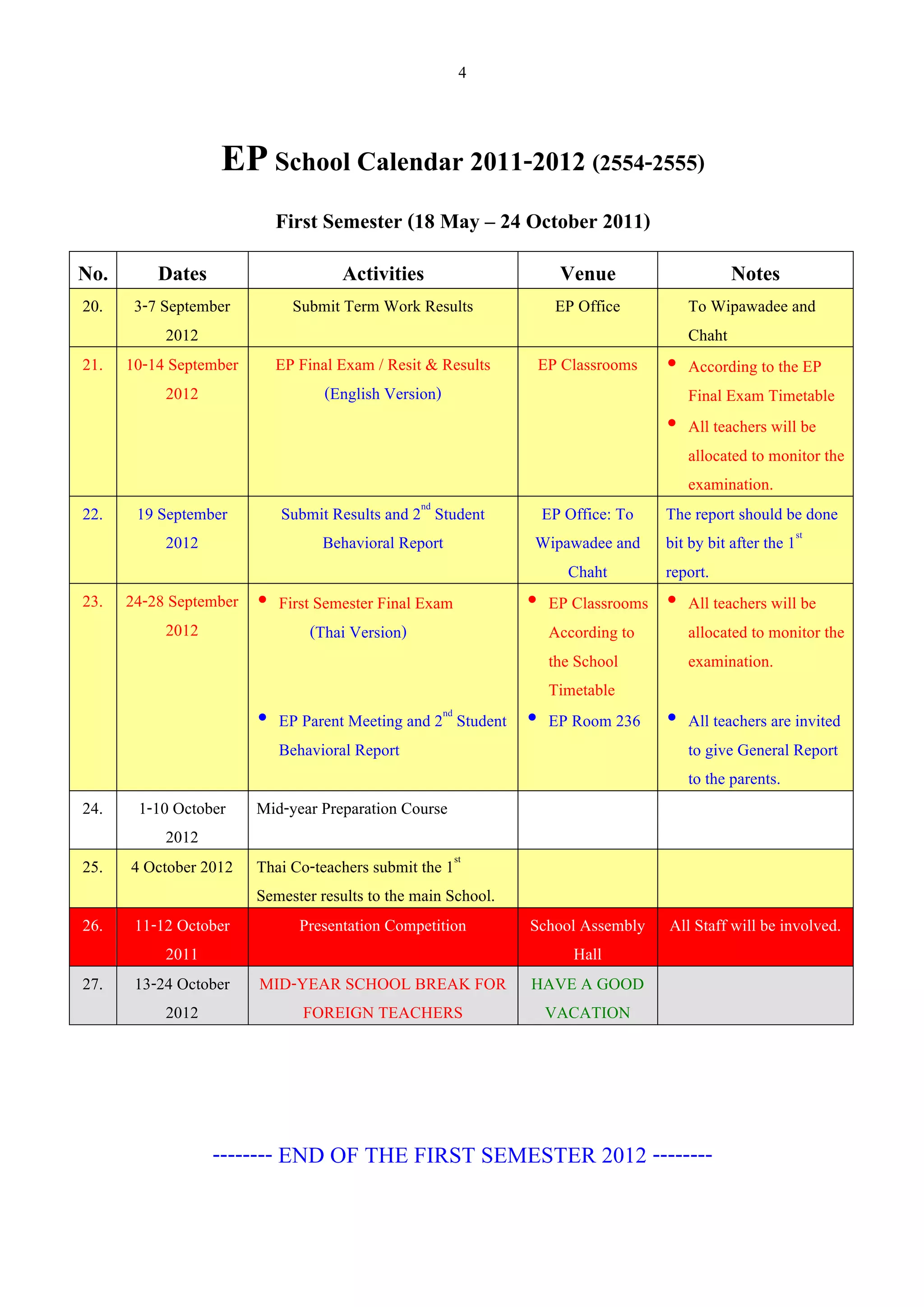 Ep school calendar 2012 (English) | PDF