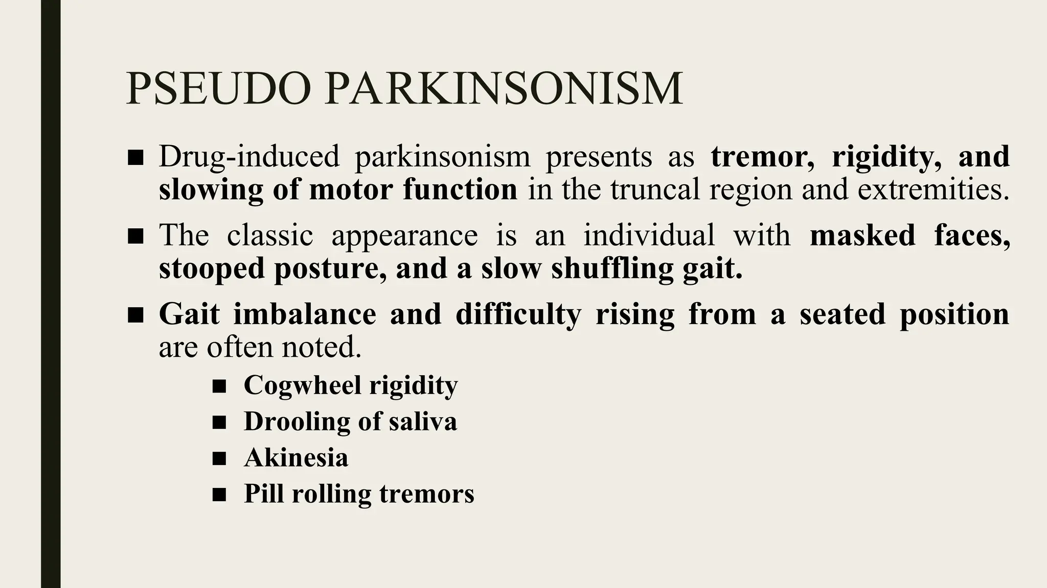 Clinical teaching on Management of extra pyramidal symptoms ...