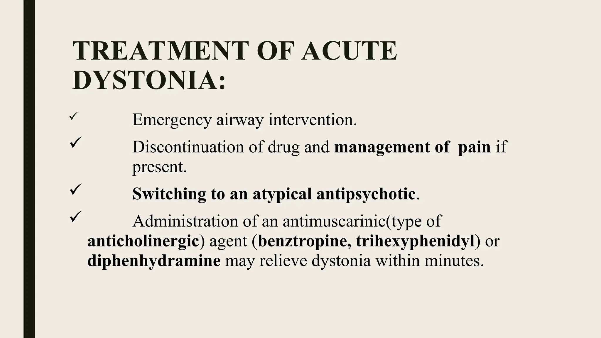 Clinical teaching on Management of extra pyramidal symptoms ...