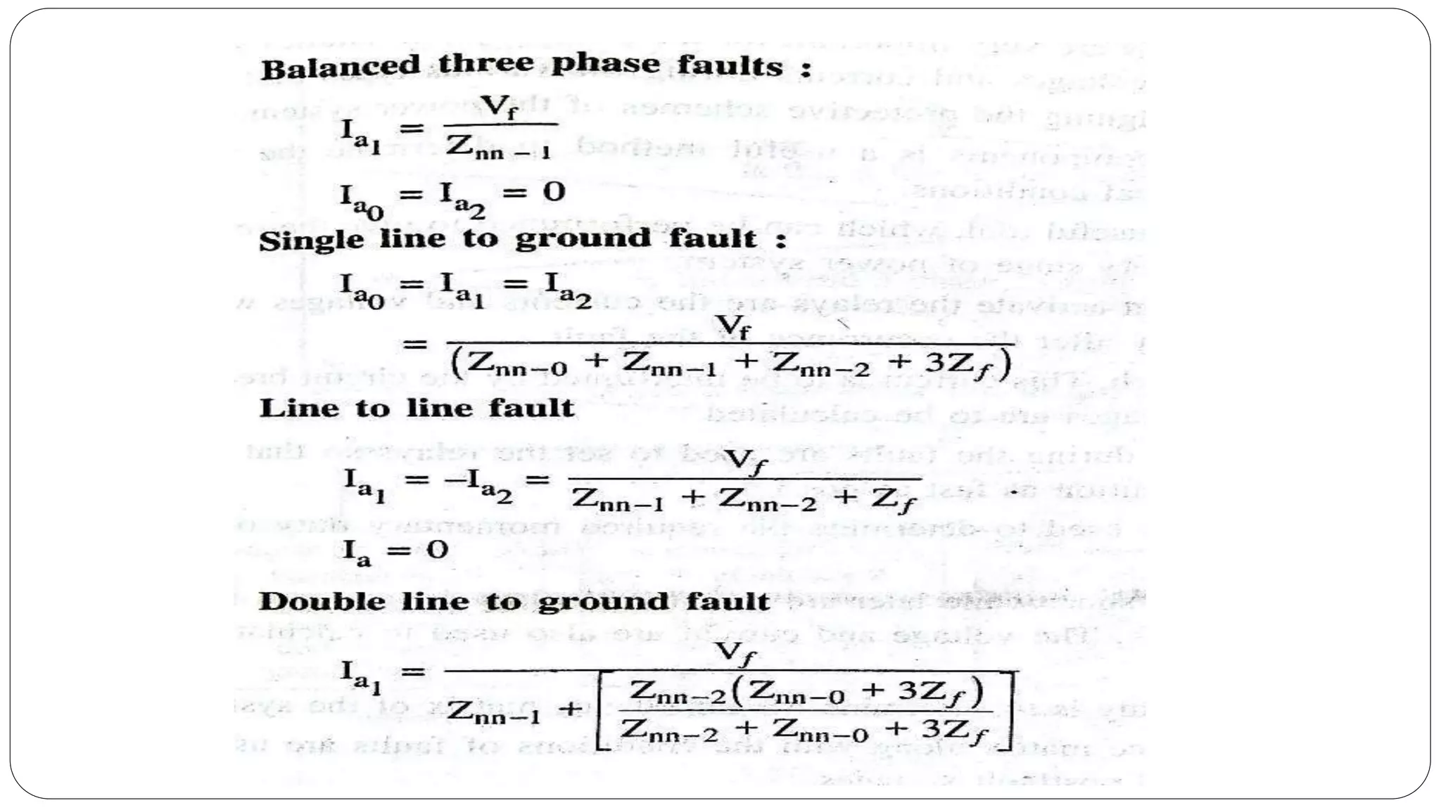 Analysis Of Unsymmetrical Faults Using The Bus Impedance Matrix Faults