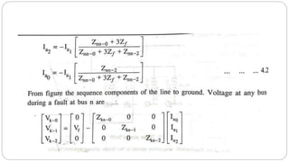 Analysis of unsymmetrical faults using the bus impedance matrix, Faults through impedance ...
