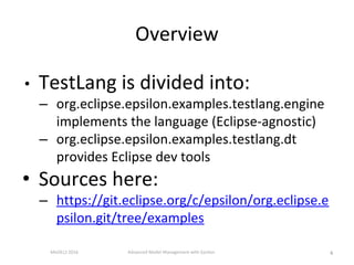 Developing a new Epsilon Language through Annotations: TestLang | PDF ...