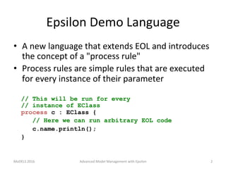 Developing a new Epsilon Language through Grammar Extension: The ...
