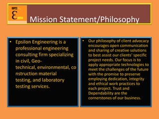 Epsilon Powerpoint | PPTX | Civil Engineering Industry | Industries