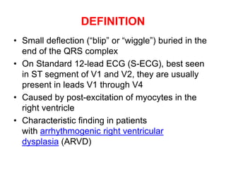 EPSILON WAVE IN ECG AND ITS INTERPRETATION | PPTX
