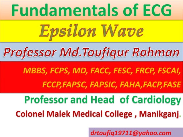 Epsilon wave in ECG | PPSX | Heart and Cardiovascular Diseases ...