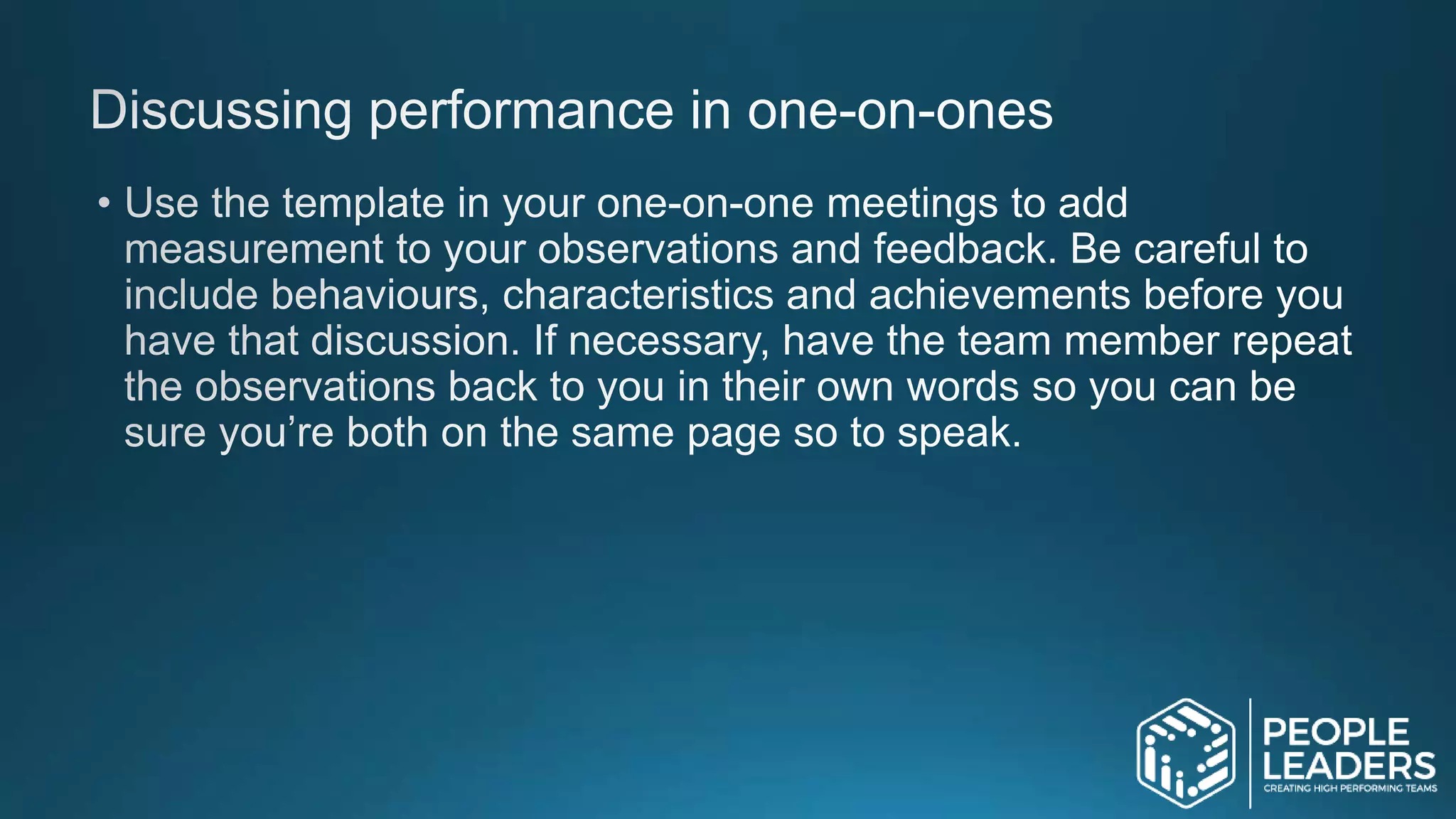 4 Types of Performance Conversations for Leaders and Managers | PPTX ...