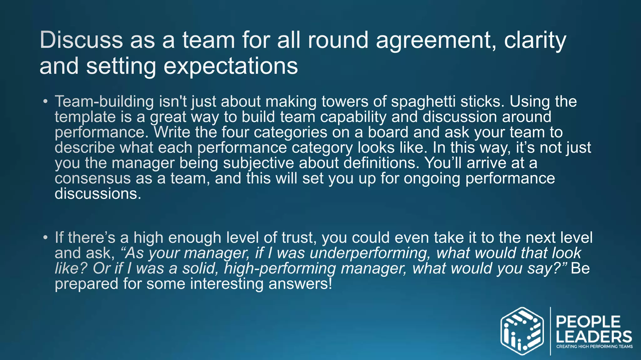 4 Types of Performance Conversations for Leaders and Managers | PPTX ...