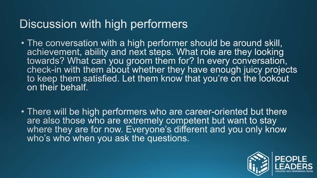 4 Types of Performance Conversations for Leaders and Managers | PPTX ...