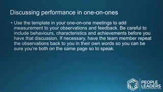 4 Types of Performance Conversations for Leaders and Managers | PPTX ...