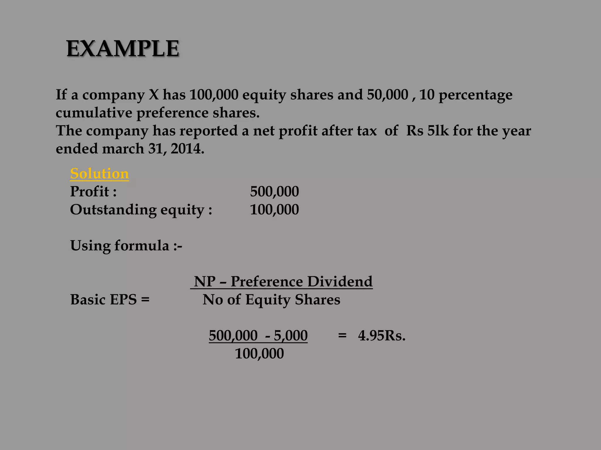 Earning Per Share | PPTX