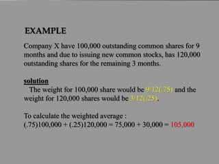 Earning Per Share | PPTX