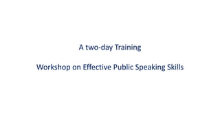 Effective Public Speaking Skills | PPT