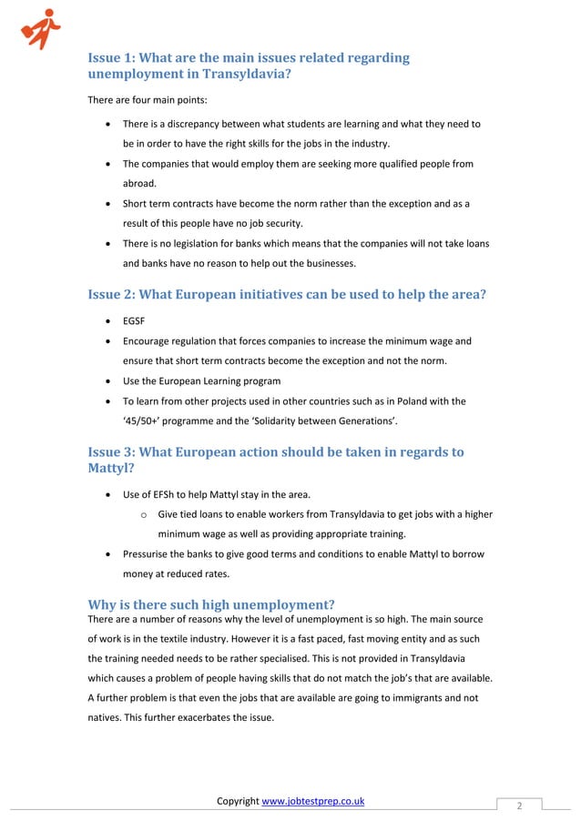 Epso case-study-sample-answer-generalists | PDF
