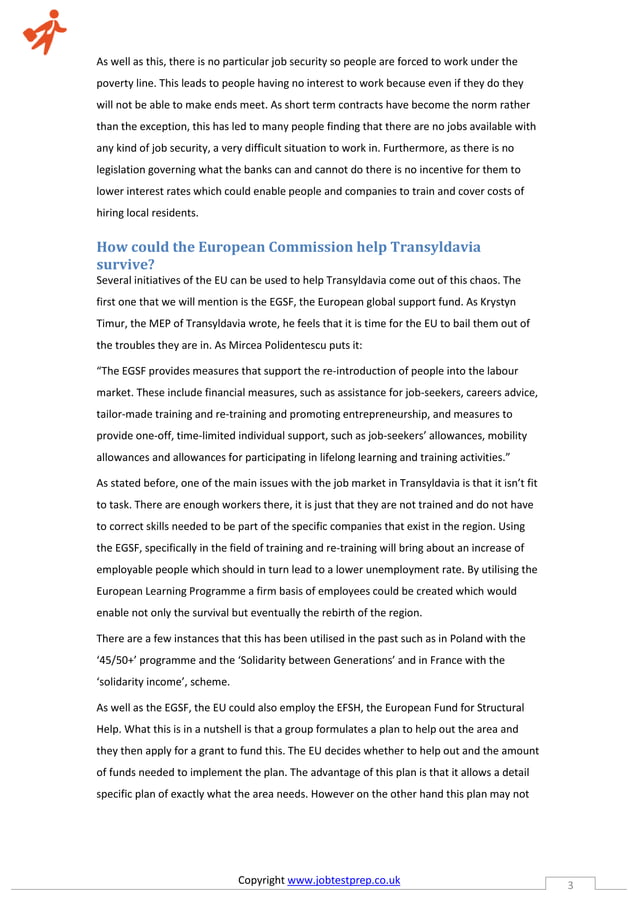 Epso case-study-sample-answer-generalists | PDF