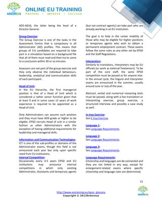 Epso glossary | PDF | Professional School | Postgraduate Education